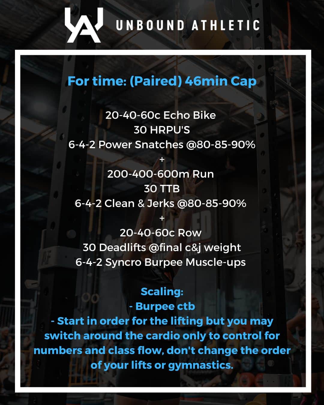 CrossFit North Lakes | Workout Of the Day | Unbound Athletic
